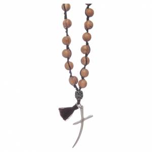 Rosario Con Cuentas De Madera De Olivo Y Cruz Venta Online En Holyart