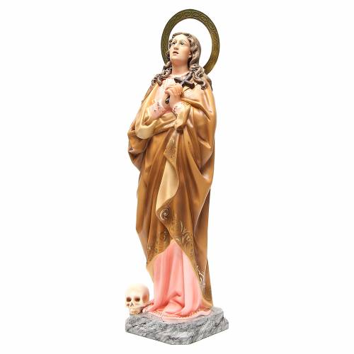 Mary Magdalene statue in wooden paste 60cm, elegant finish | online ...