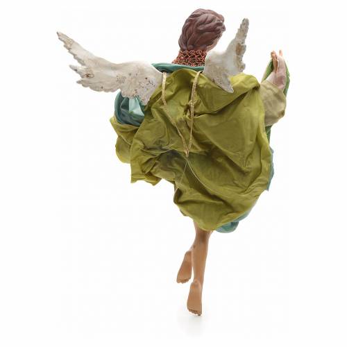 Neapolitan Nativity figurine, green angel, 45 cm | online sales on ...