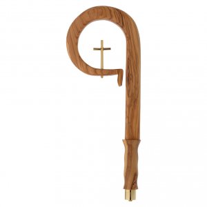 Báculo Pastoral madera dura de olivo Asís | venta online en HOLYART