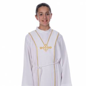 First Communion alb, with embroidered stole | online sales on HOLYART.co.uk