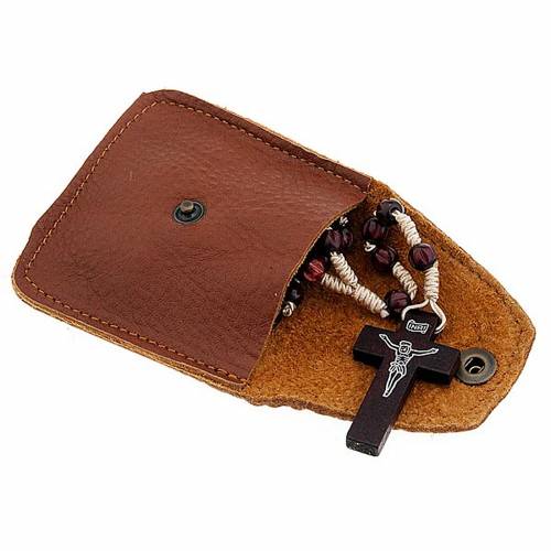 Leather rosary case, brown | online sales on HOLYART.com
