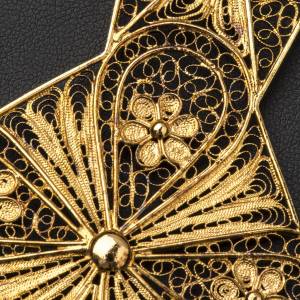 Ecclesiastical cross in gold plated silver, filigree decoration ...